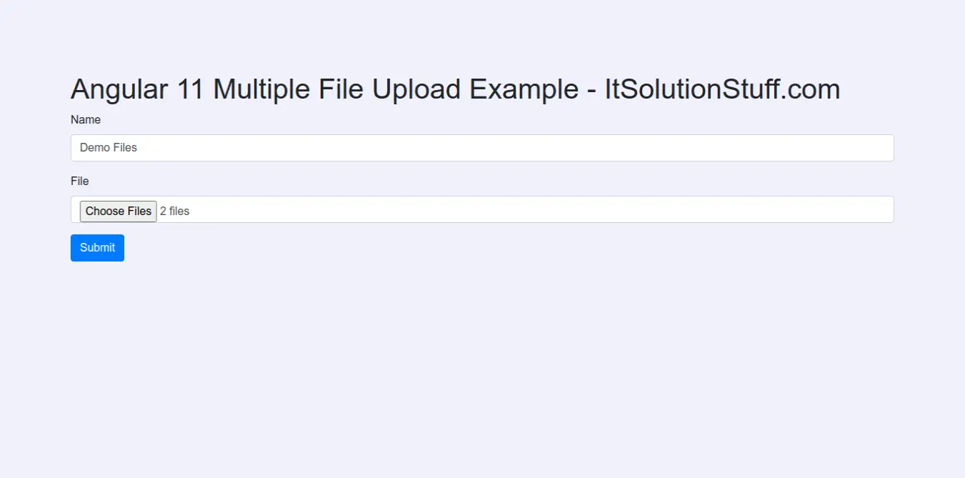 Angular 11 Multiple File Upload Tutorial - ItSolutionStuff.com Angular 11 Multiple File Upload Tutorial - ItSolutionStuff.com