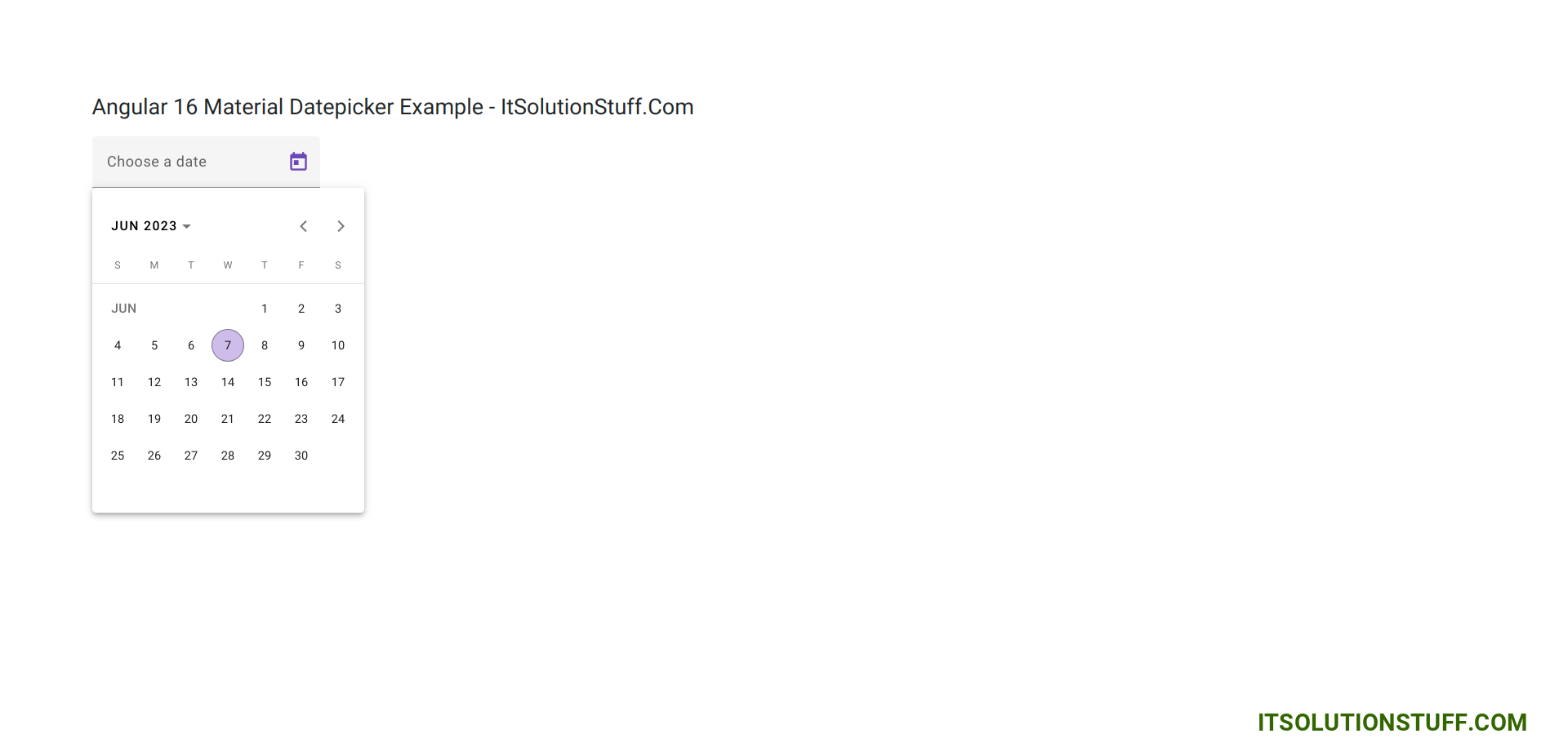 Angular 16 Material Datepicker Example Tutorial ItSolutionStuff