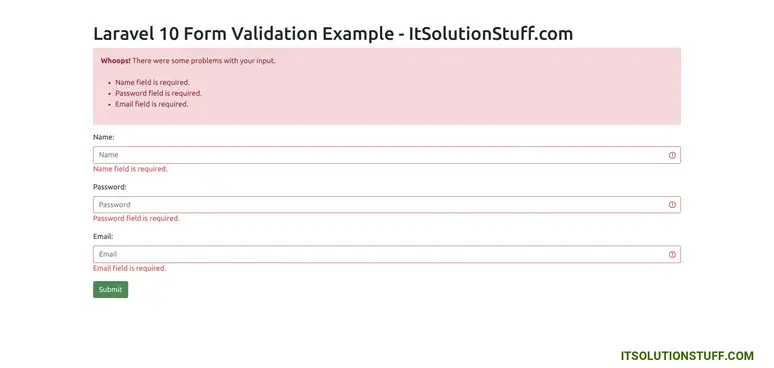 Laravel 10 Custom Validation Error Message Example Danatec