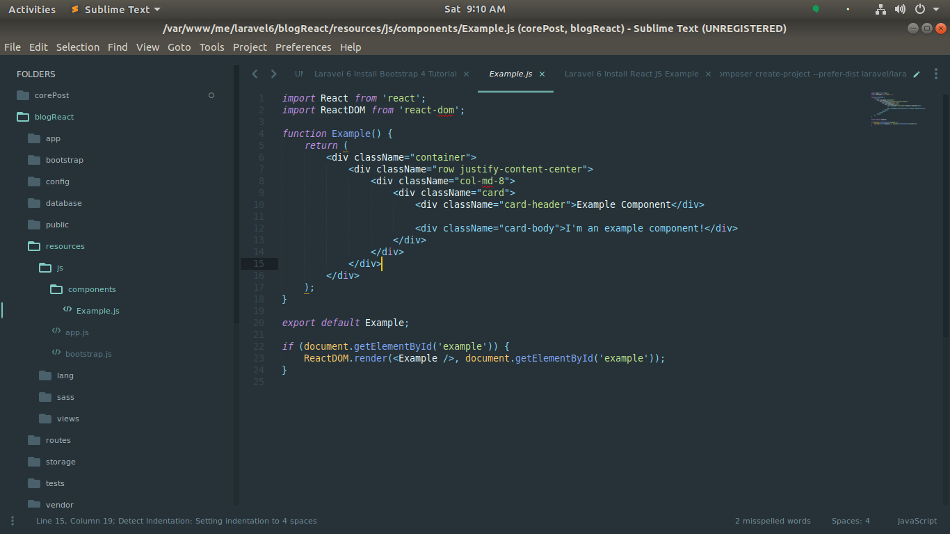 Laravel 6 Install React JS Example - ItSolutionStuff.com Laravel 6 Install React JS Example - ItSolutionStuff.com