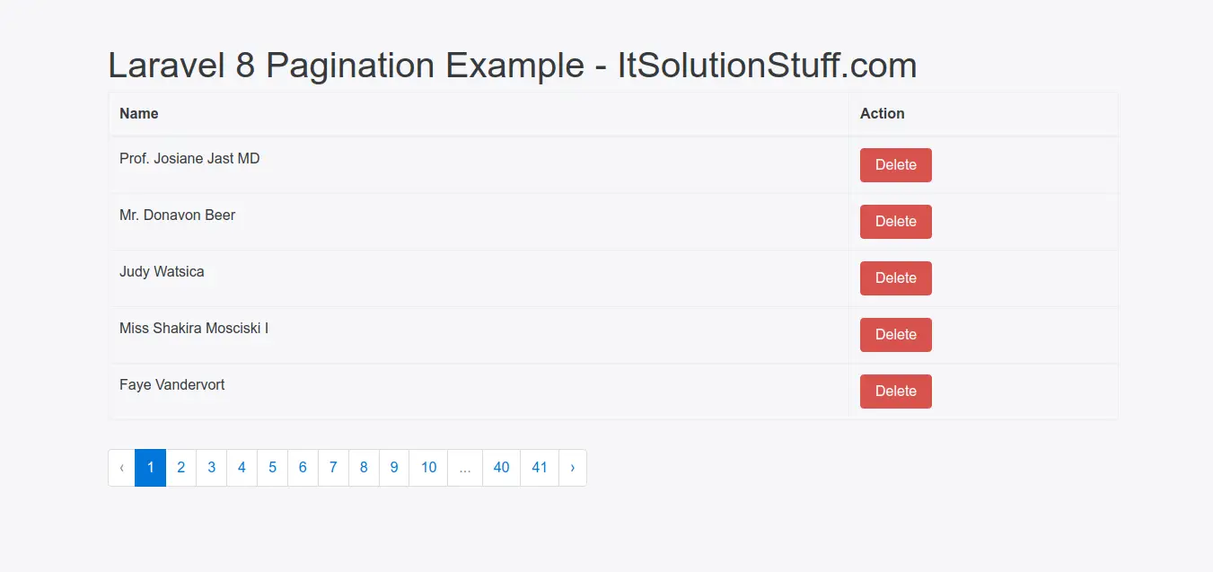 Laravel 8 Pagination Example Tutorial - ItSolutionStuff.com Laravel 8 Pagination Example Tutorial - ItSolutionStuff.com