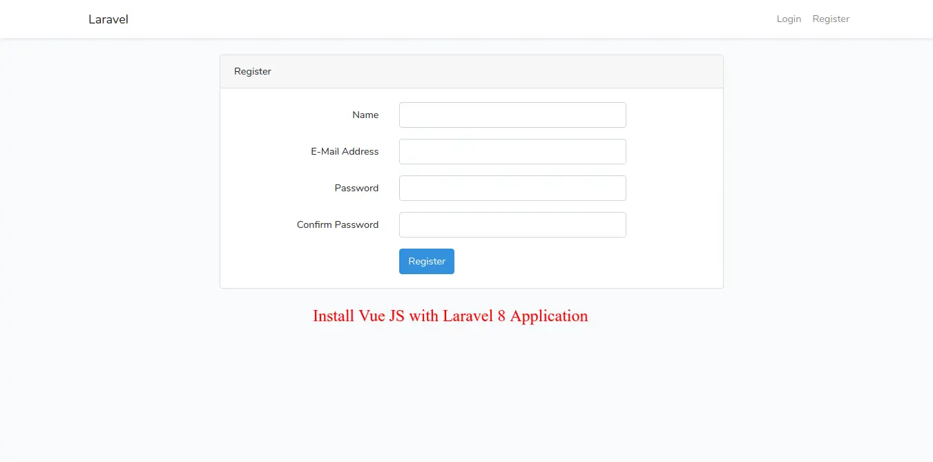 Laravel 8 Install Vue JS Example Tutorial - ItSolutionStuff.com Laravel 8 Install Vue JS Example Tutorial - ItSolutionStuff.com