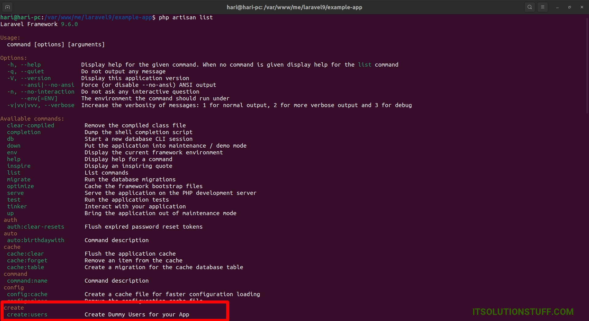 Laravel 9 Create Custom Artisan Command Example ItSolutionStuff