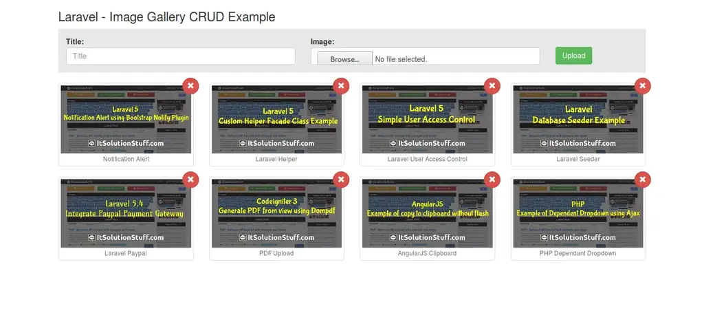 Laravel Image Gallery Crud Example From Scratch Danatec 9423