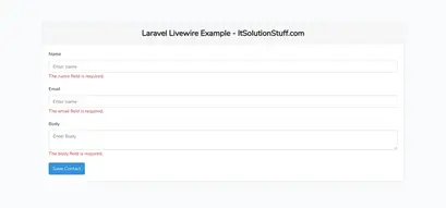 Laravel 10 Livewire Form Submit Example - Sodhnu