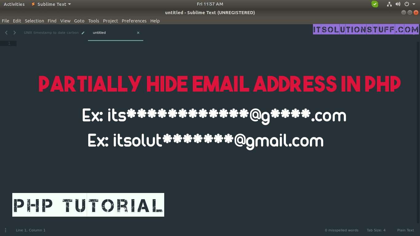 How To Partially Hide Email Address In PHP ItSolutionStuff How To Partially Hide Email Address In PHP ItSolutionStuff