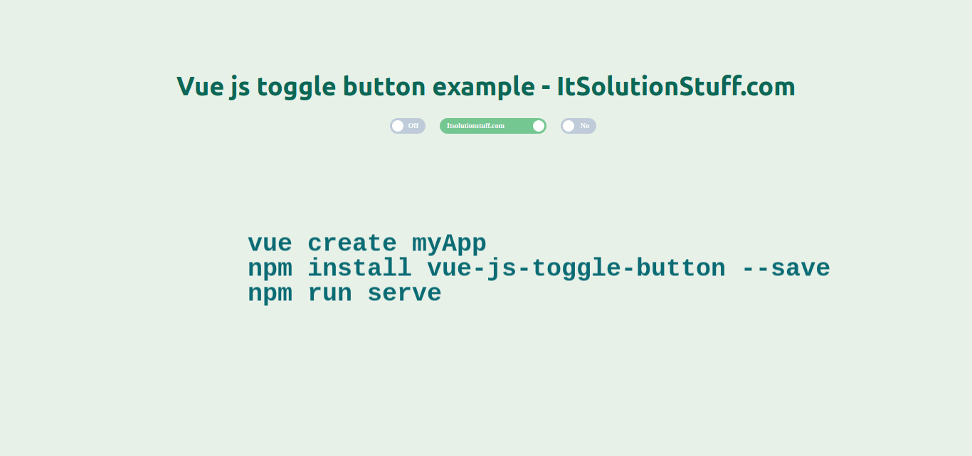 Vue JS Toggle Switch Button Example - ItSolutionStuff.com Vue JS Toggle Switch Button Example - ItSolutionStuff.com